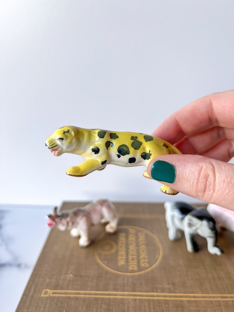 Set of Four Bisque and Ceramic African Animal Figurines - Etsy