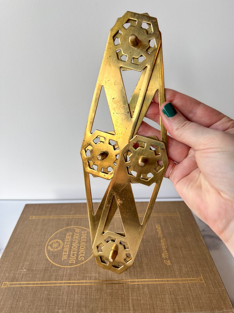 Industrial Era 1930's Brass Trivet, Box Wrench Articulated Folding ...