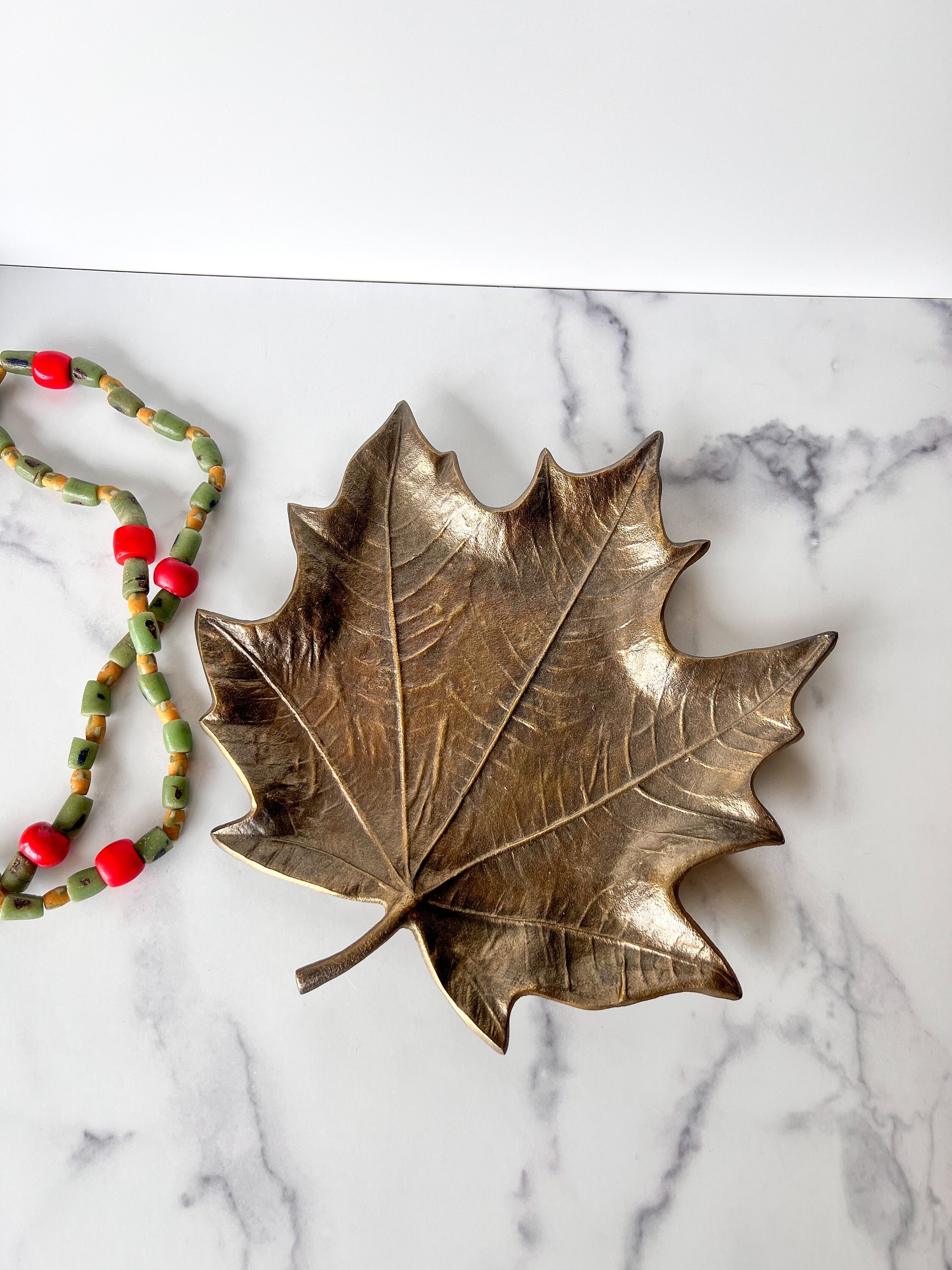 Large Vintage Metal Maple Leaf Tray, Cast Aluminum, Free Shipping. - Etsy