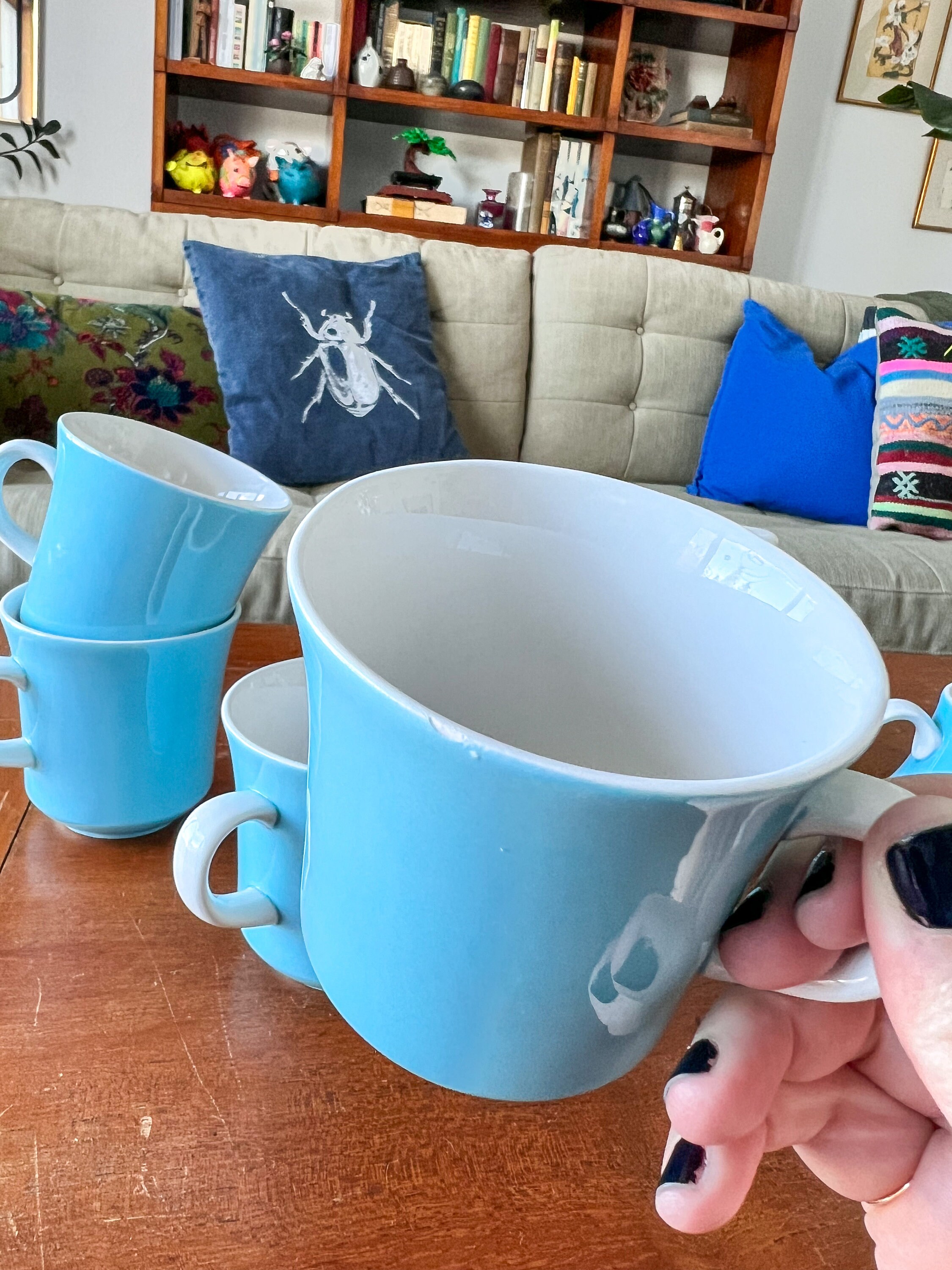 Vintage Mikasa Cera-stone Symphony Six Piece Tea Cup Set Cream Sugar ...