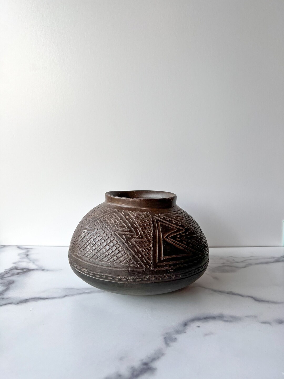 Rustic Black Clay Pot, Primitive Style Decor, Free Shipping - Etsy