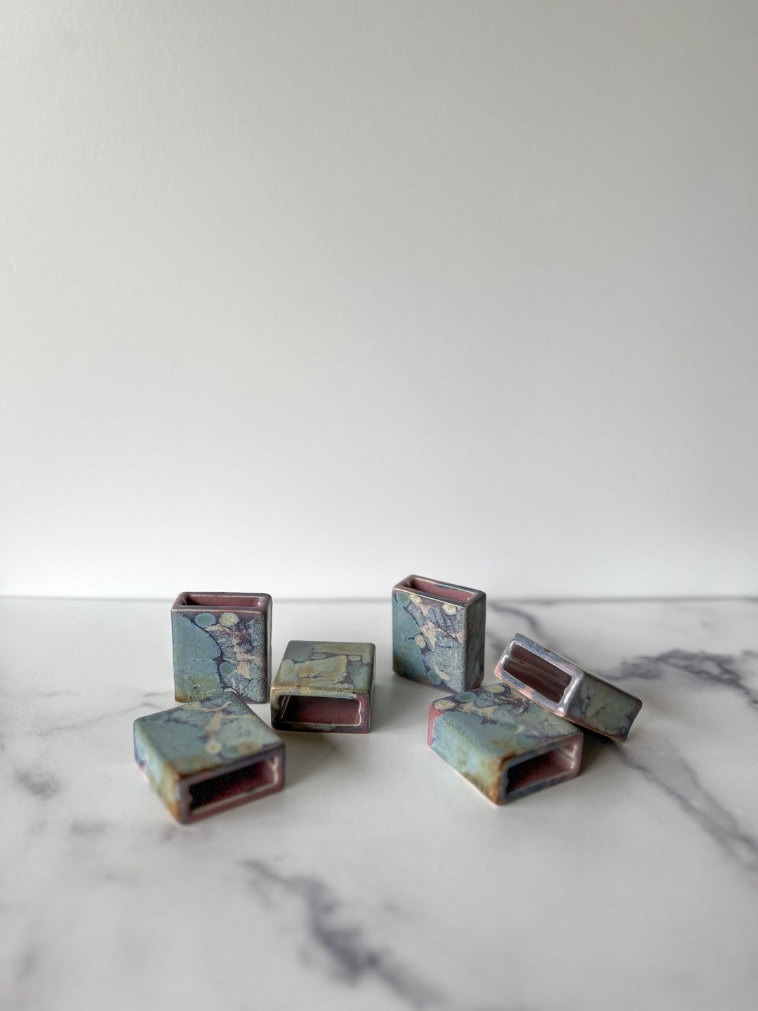 Set of Six Pottery Napkin Rings Holiday Table Decor Free - Etsy