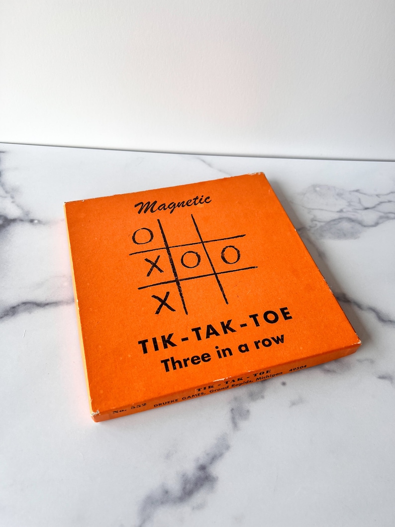 Vintage Magnetic Travel Tic Tac Toe Game, Tik Tak Toe Drueke Games ...
