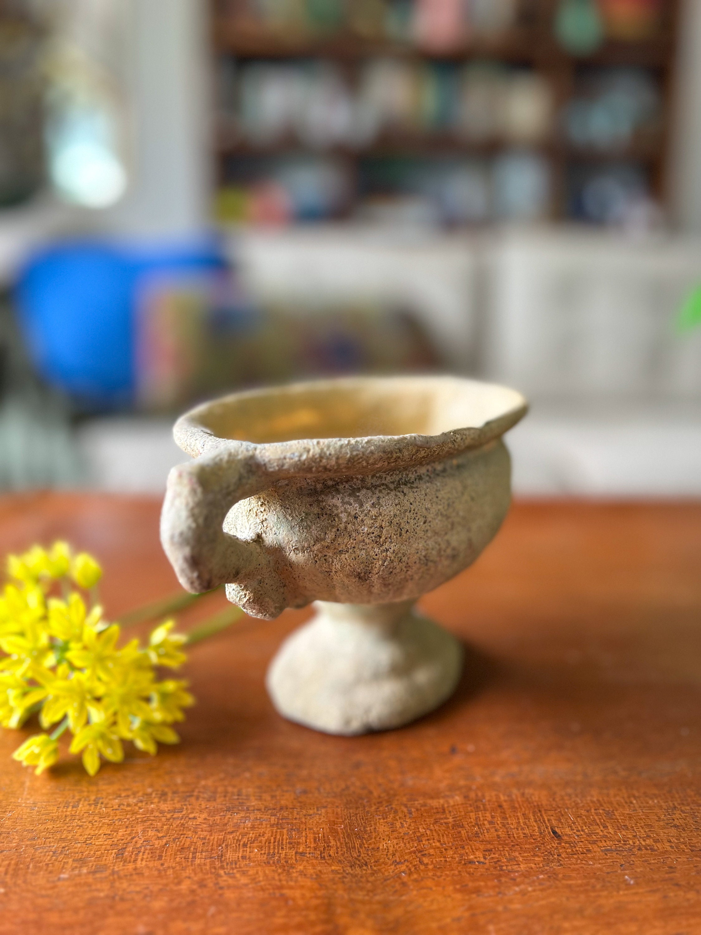 Primitive Pottery Urn Planter Sculpture, Free Shipping - Etsy