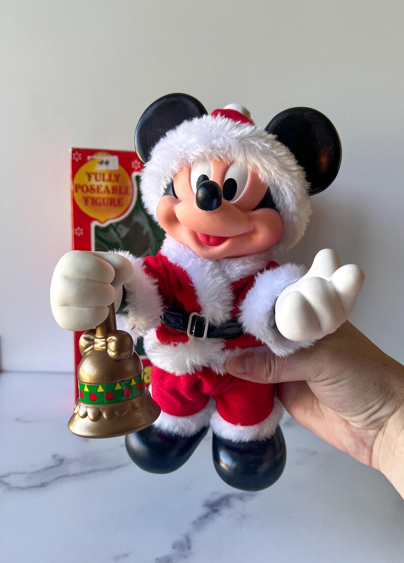 Vintage Santa Mickey Mouse Doll, ARCO 1990s Disney Christmas Toy - Etsy