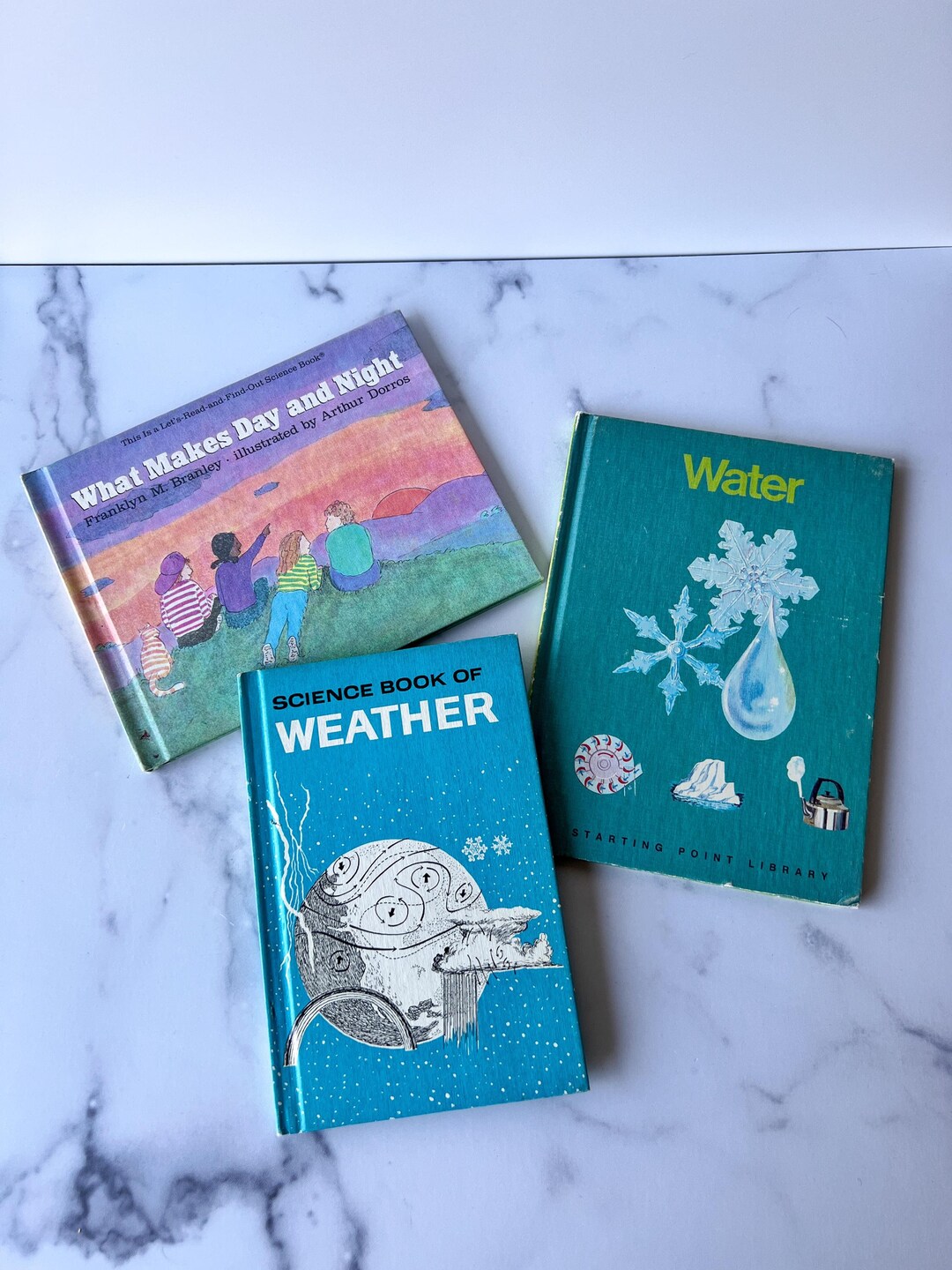 Set of Three Vintage Science and Weather Children's Books, Nonfiction ...