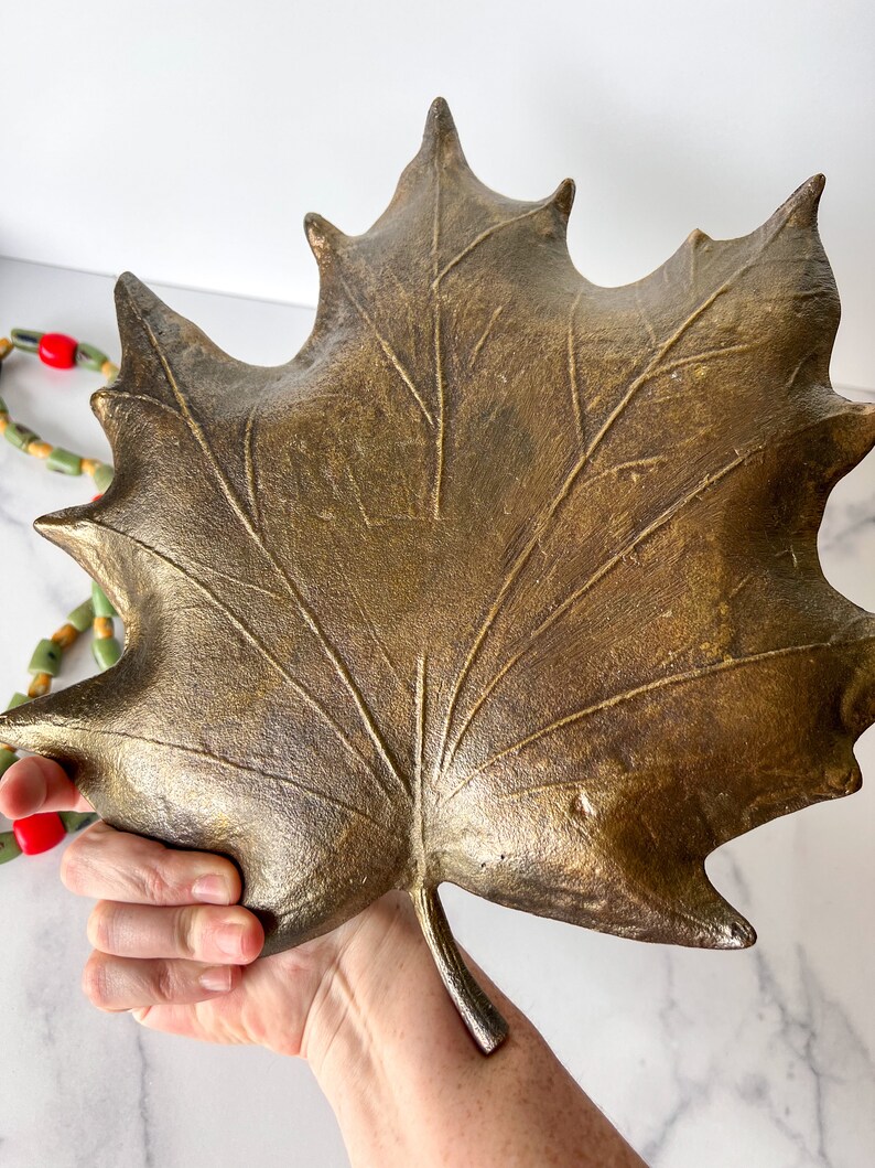Large Vintage Metal Maple Leaf Tray, Cast Aluminum, Free Shipping. - Etsy