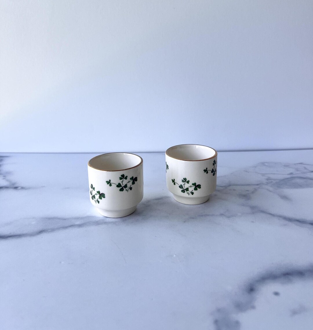 Irish Egg Cups, Carrigdhoun Pottery Clover Egg Cups, Made in Cork ...