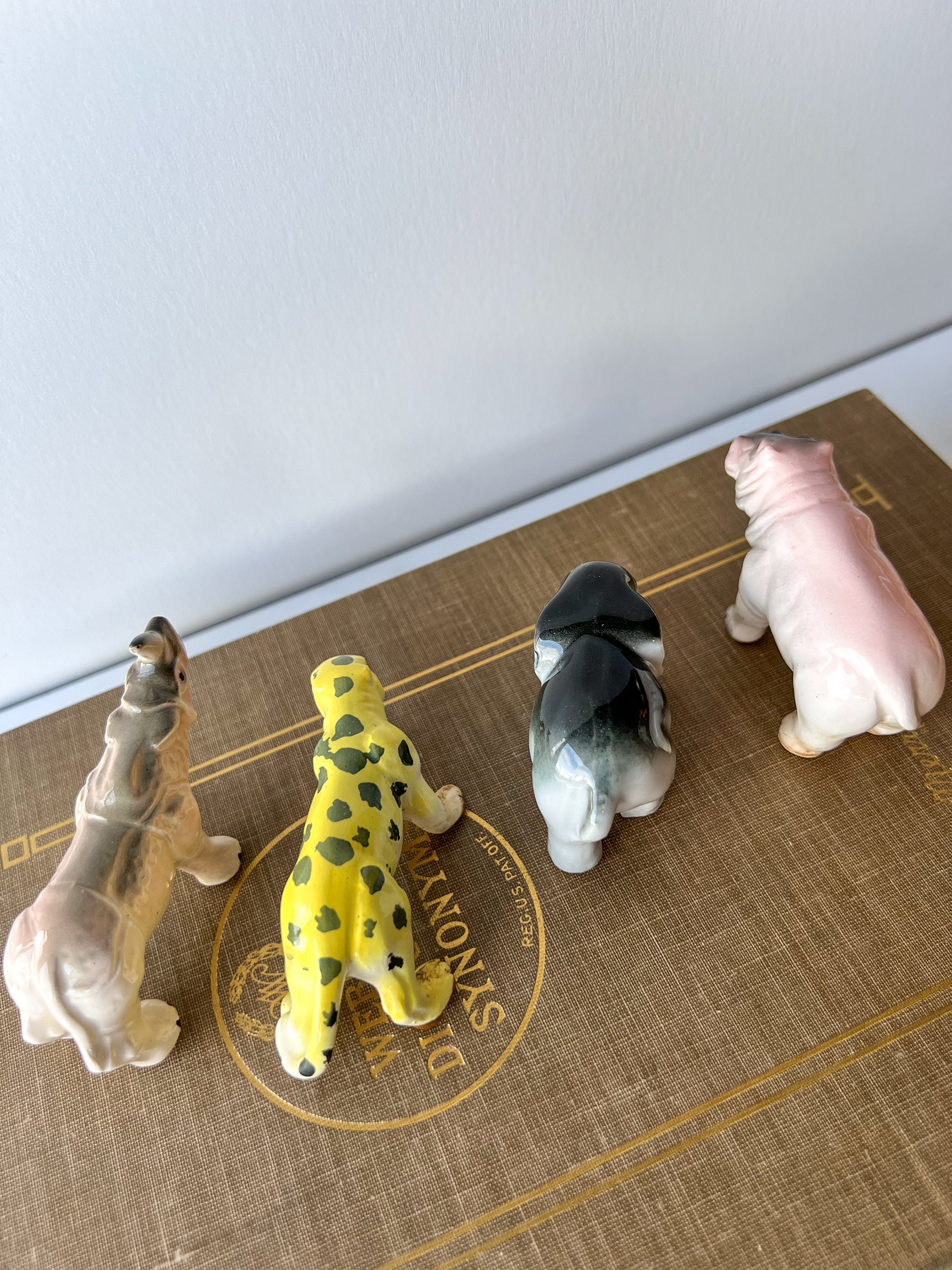 Set of Four Bisque and Ceramic African Animal Figurines - Etsy