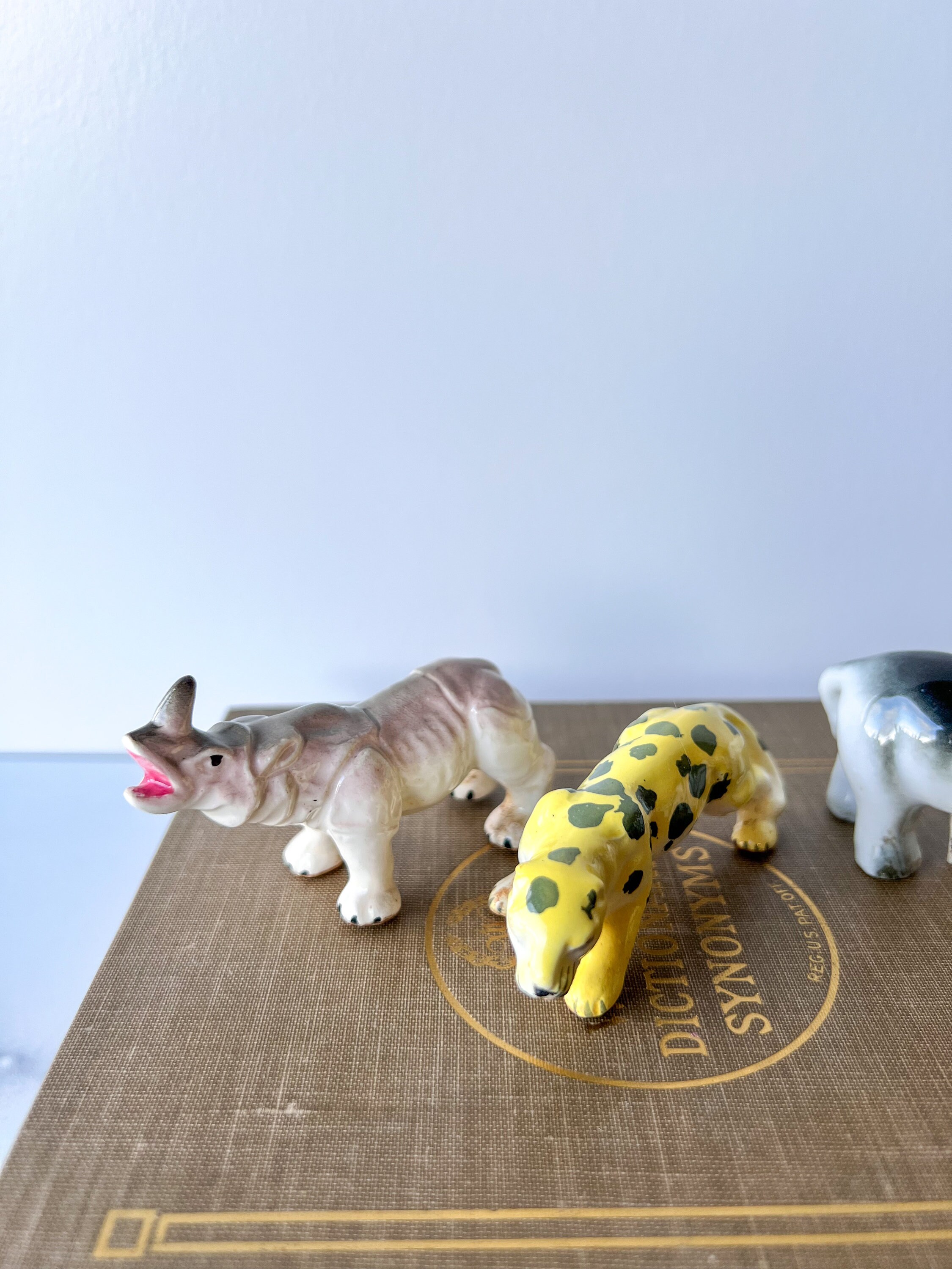 Set of Four Bisque and Ceramic African Animal Figurines - Etsy