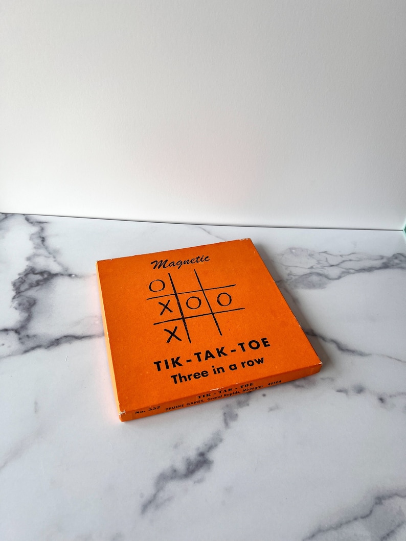 Vintage Magnetic Travel Tic Tac Toe Game, Tik Tak Toe Drueke Games Grand Rapid Michigan, Free ...