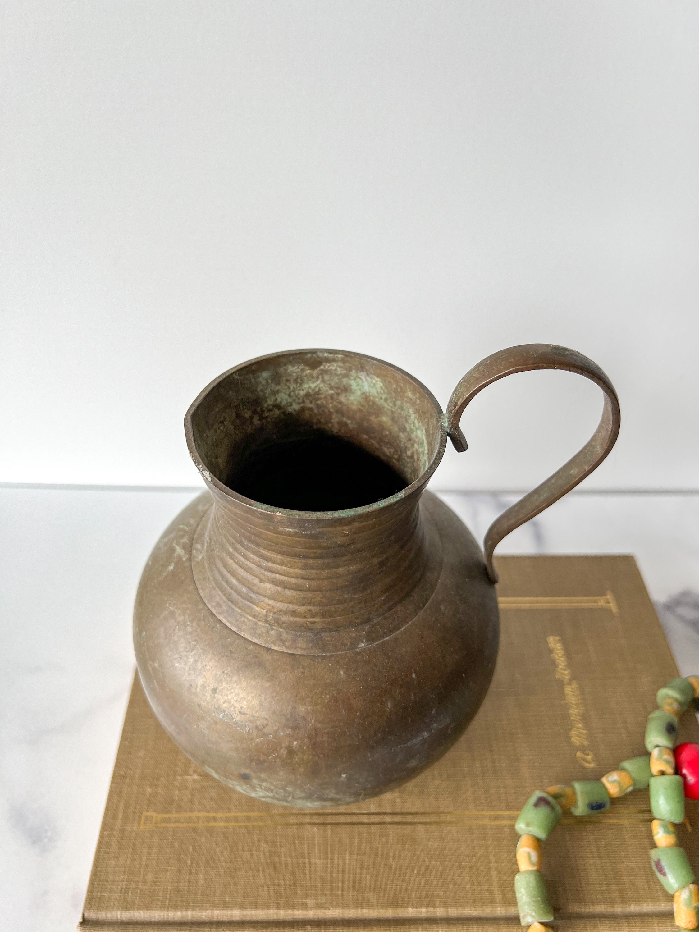 Vintage Brass Pitcher Vase Free Shipping - Etsy