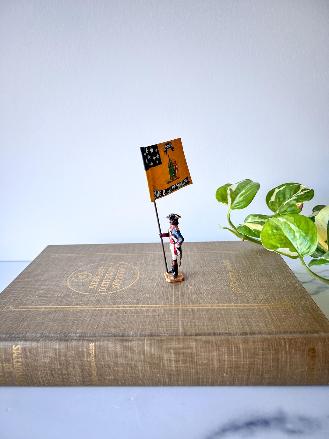 Vintage Risley Cast Iron Bucks of America Solider, American Revolution Memorabilia, Black ...