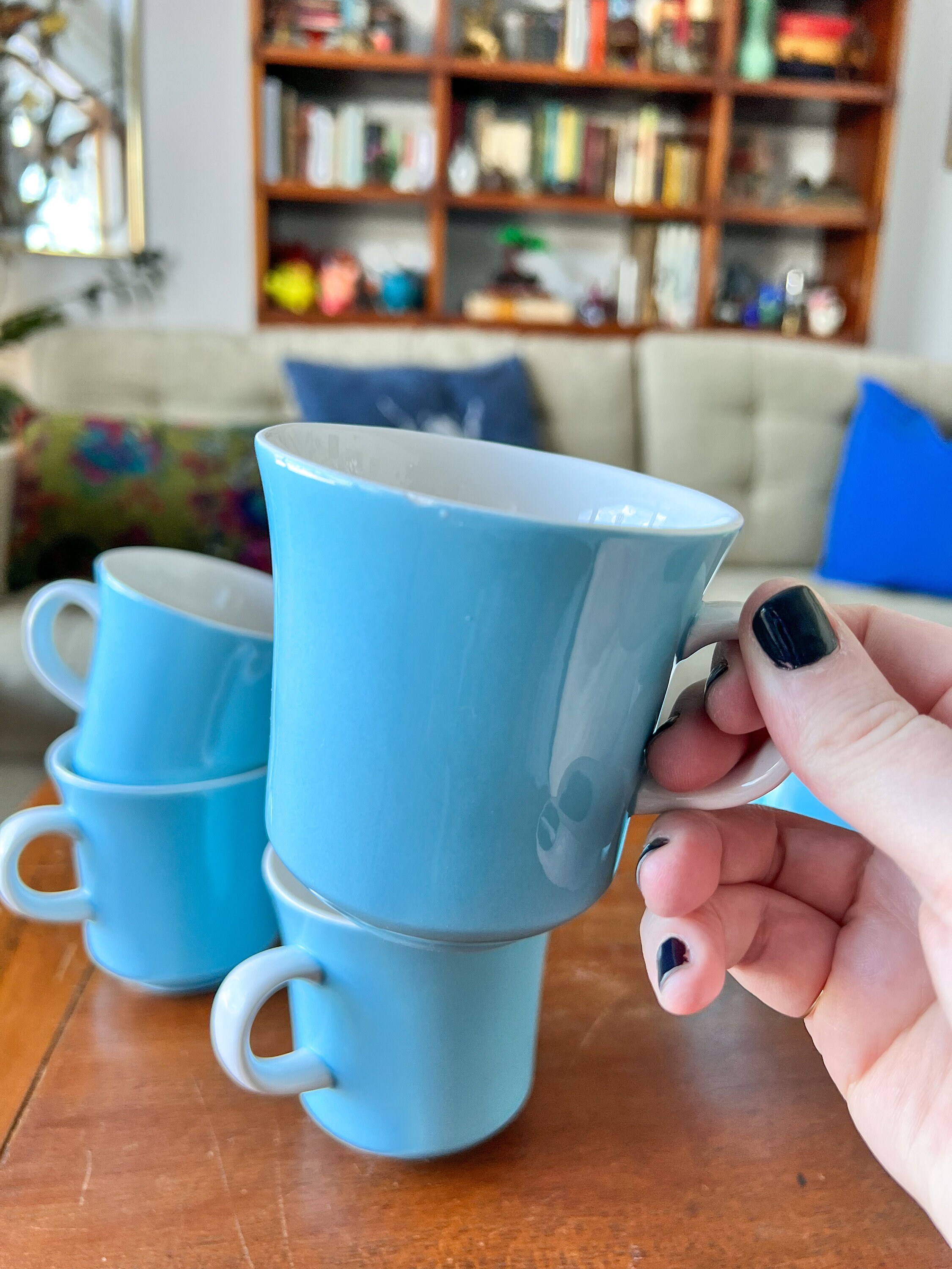 Vintage Mikasa Cera-stone Symphony Six Piece Tea Cup Set Cream Sugar ...