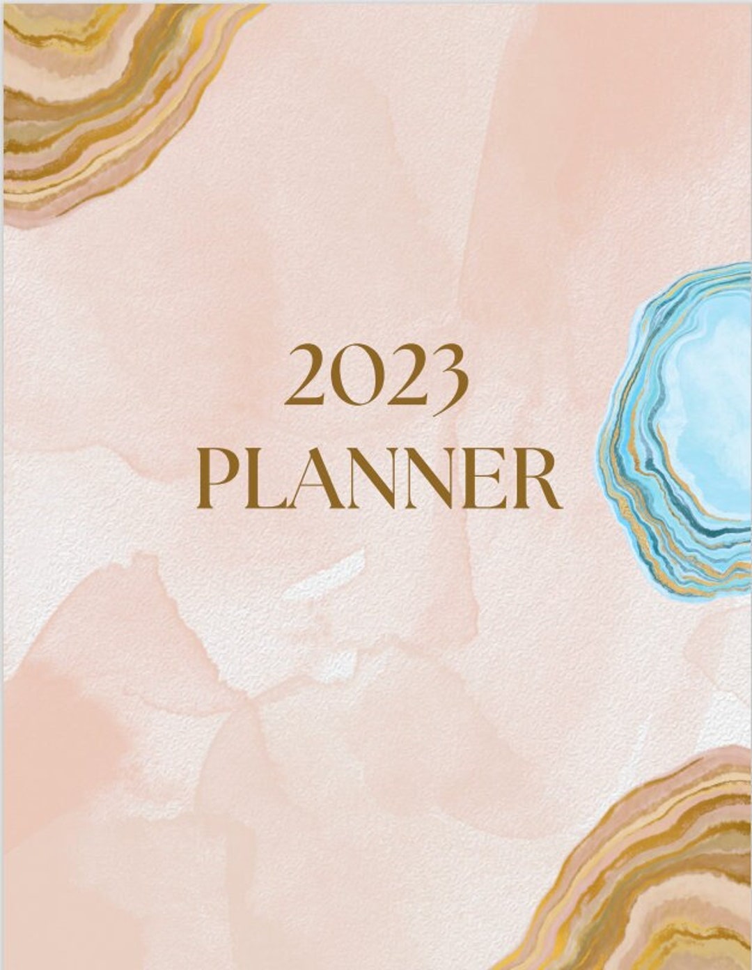 2023 Planner With Notes and Goal Sheet for Each Month - Etsy