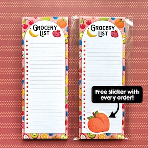 3 X 8 Magnetic Grocery List - Etsy