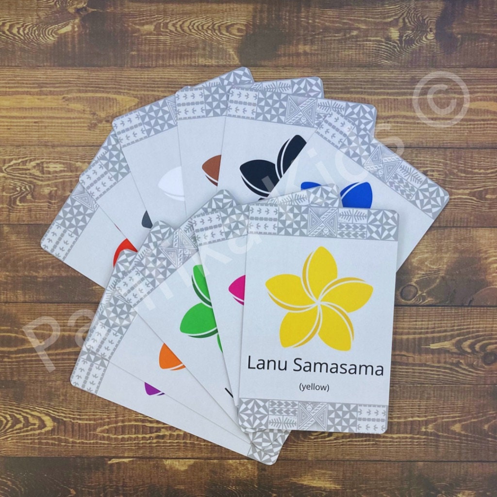 Samoan Numbers & Colours Flashcards Pair - Etsy