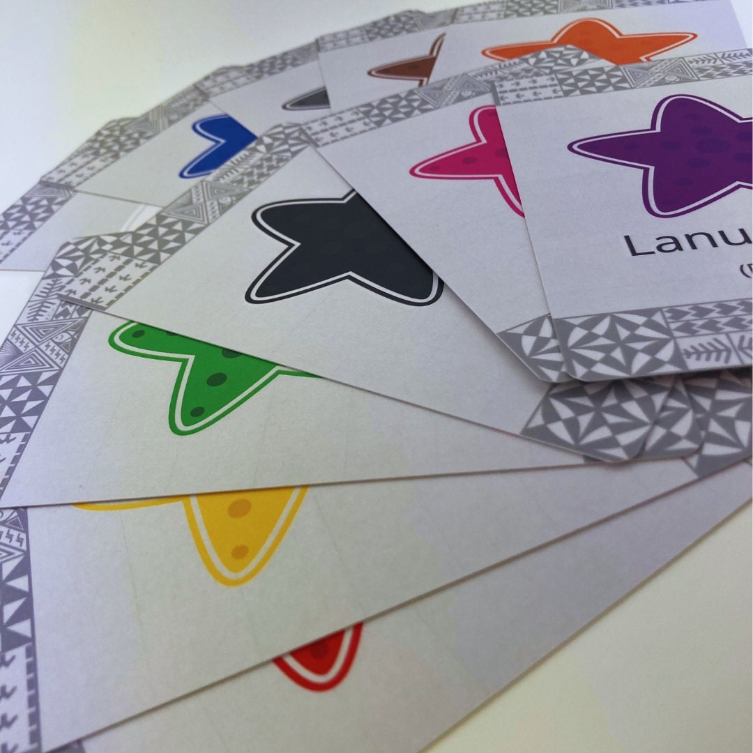 Tongan Colours Flashcards - Etsy