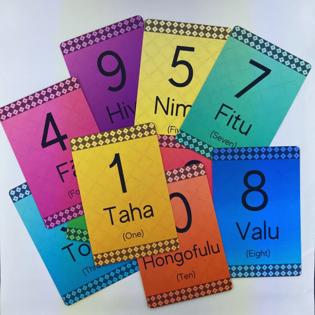 Tongan Numbers Flashcards - Etsy