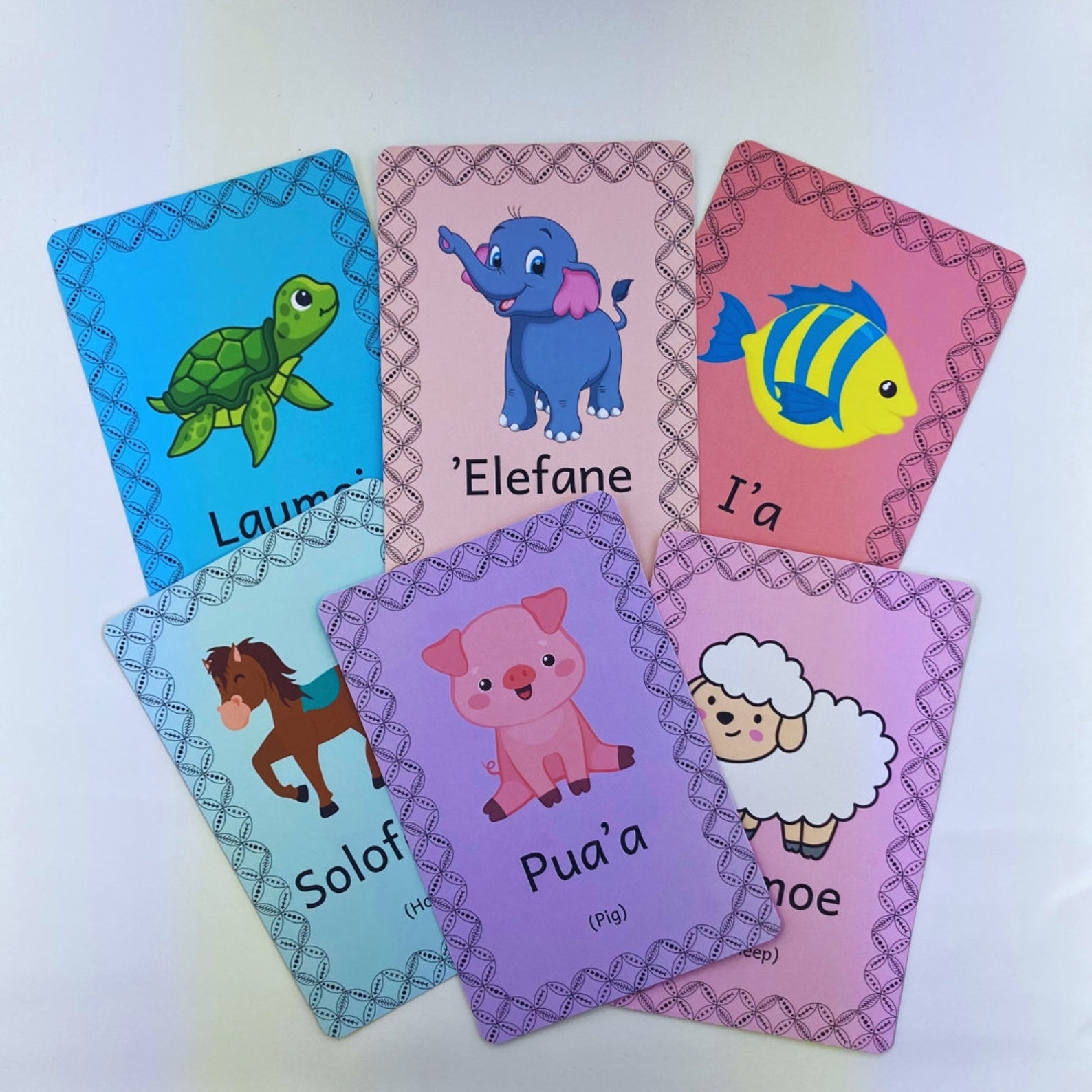 Samoan Animal Flashcards - Etsy