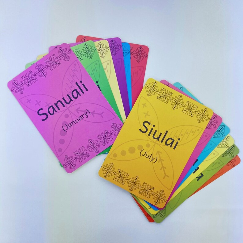 Tongan Days & Months Flashcards - Etsy
