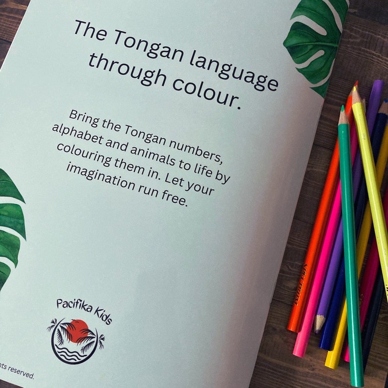 Tongan Colouring Book - Etsy