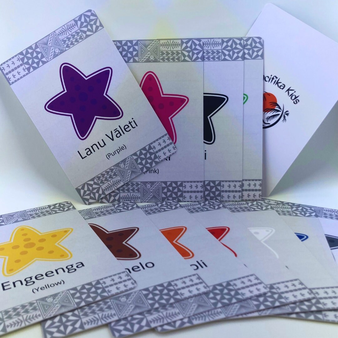 Tongan Colours Flashcards - Etsy