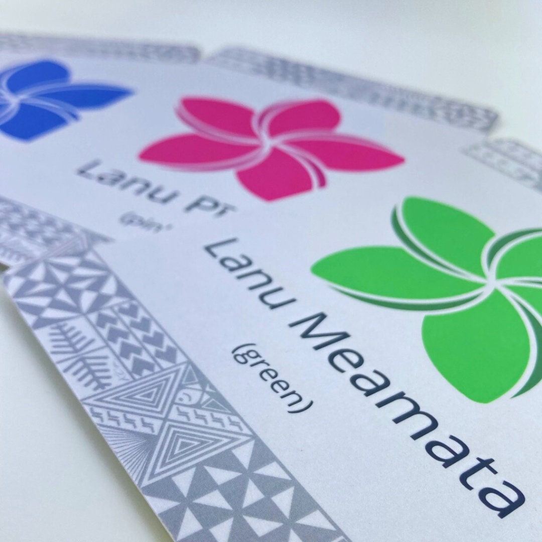 Samoan Colours Flashcards - Etsy