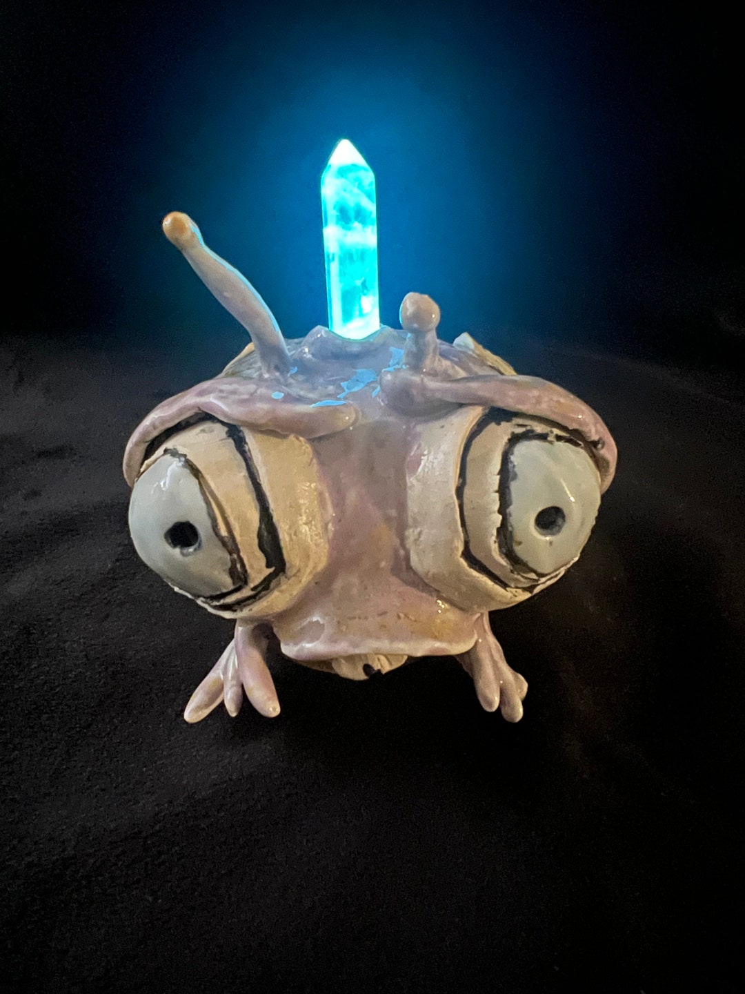 Enchanting Rock Crystal Troll Light up Glowing Ceramic - Etsy