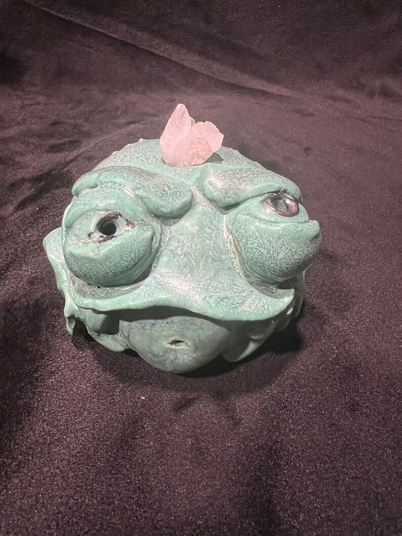 Enchanting Rock Crystal Troll Light up Glowing Ceramic Figurine ...