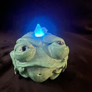 Enchanting Rock Crystal Troll Light up Glowing Ceramic Figurine ...