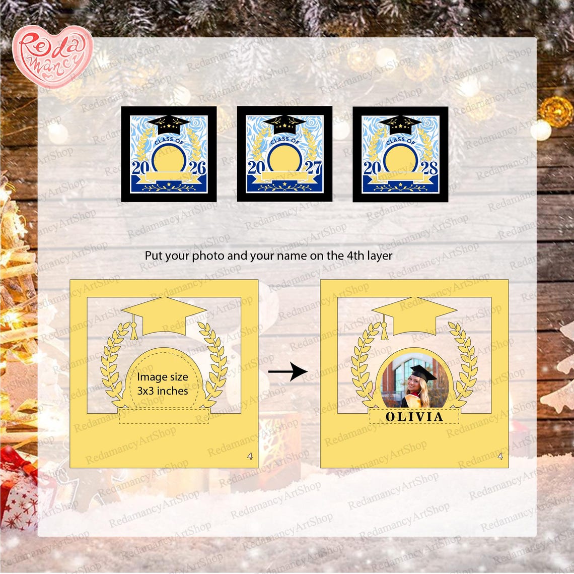 Graduation Shadow Box SVG , Svg for Cricut Projects, 3D Layered SVG ...