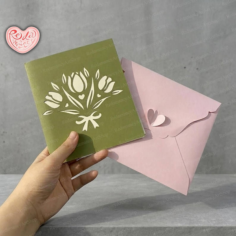 Combo 3 Flower Pop-up Card SVG, 3D Floral Card SVG for Cricut, 3D Rose ...