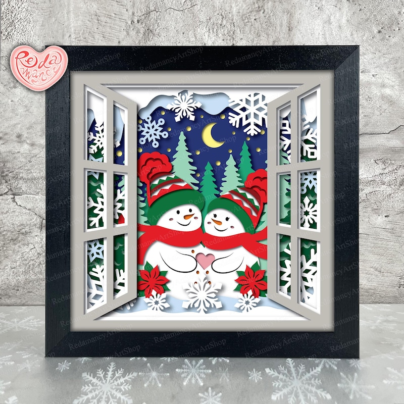 Snowman Valentine Svg - Etsy UK