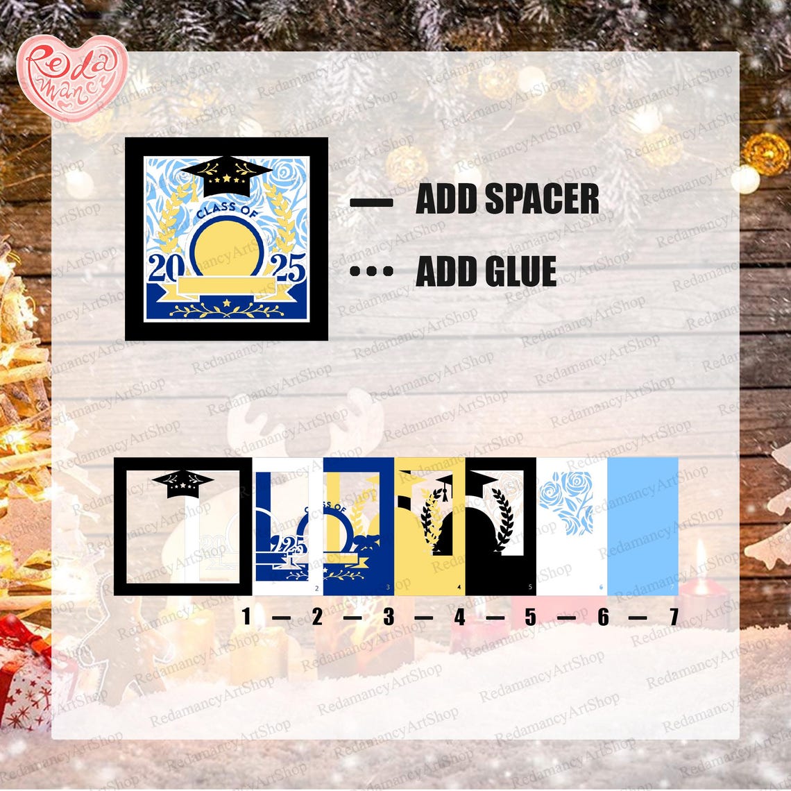 Graduation Shadow Box SVG , Svg for Cricut Projects, 3D Layered SVG ...