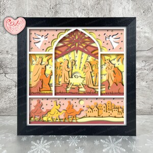 Nativity Scene Shadow Box SVG, Svg for Cricut Projects, 3D Layered SVG ...