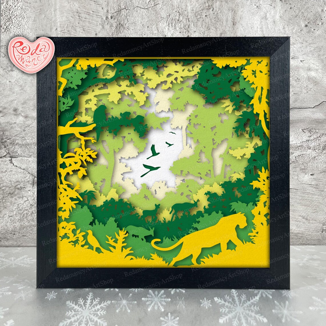 Forest Landspcare Shadow Box SVG, Svg for Cricut Projects, 3D Layered ...