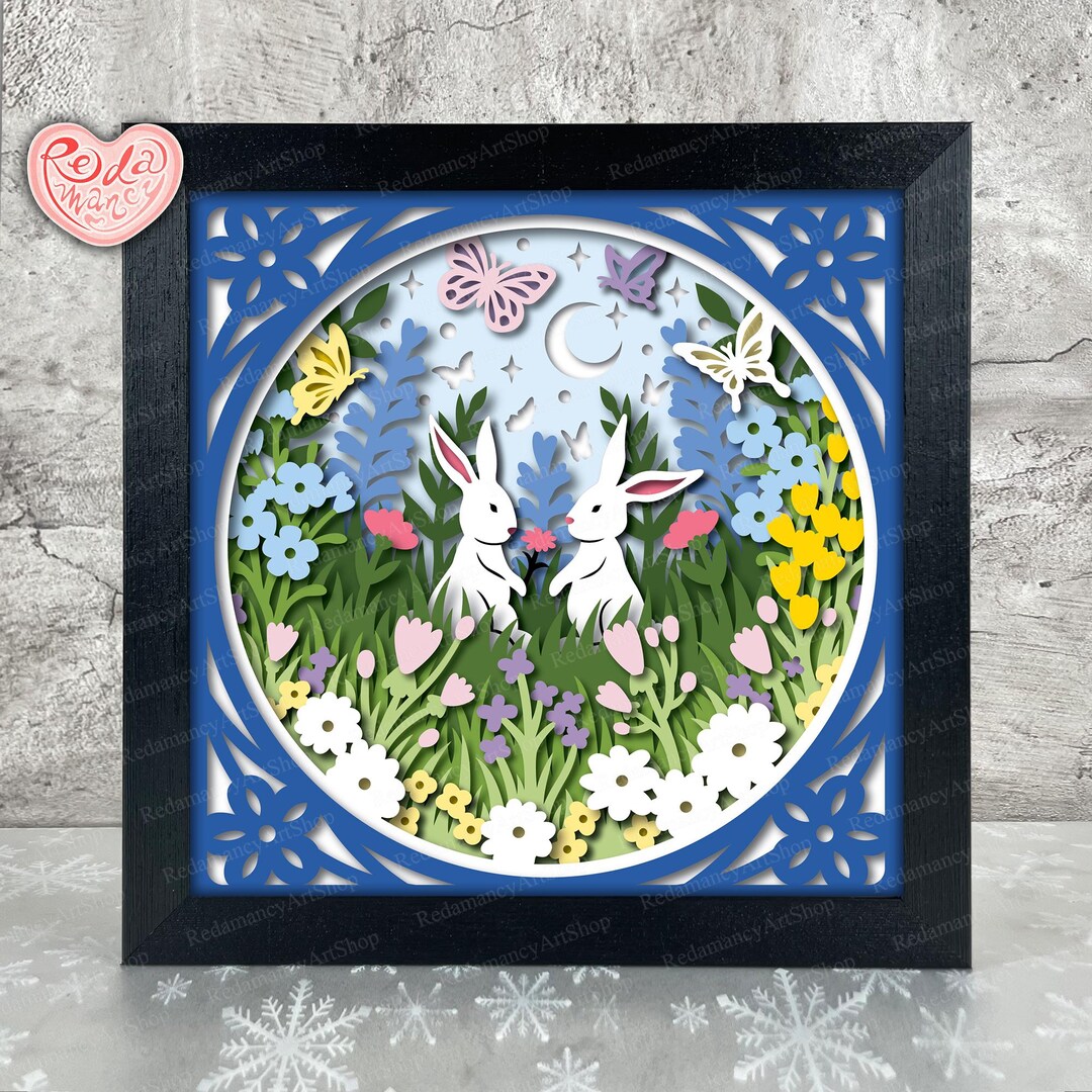 Easter Shadow Box SVG, Svg for Cricut Projects, 3D Layered SVG, Easter ...