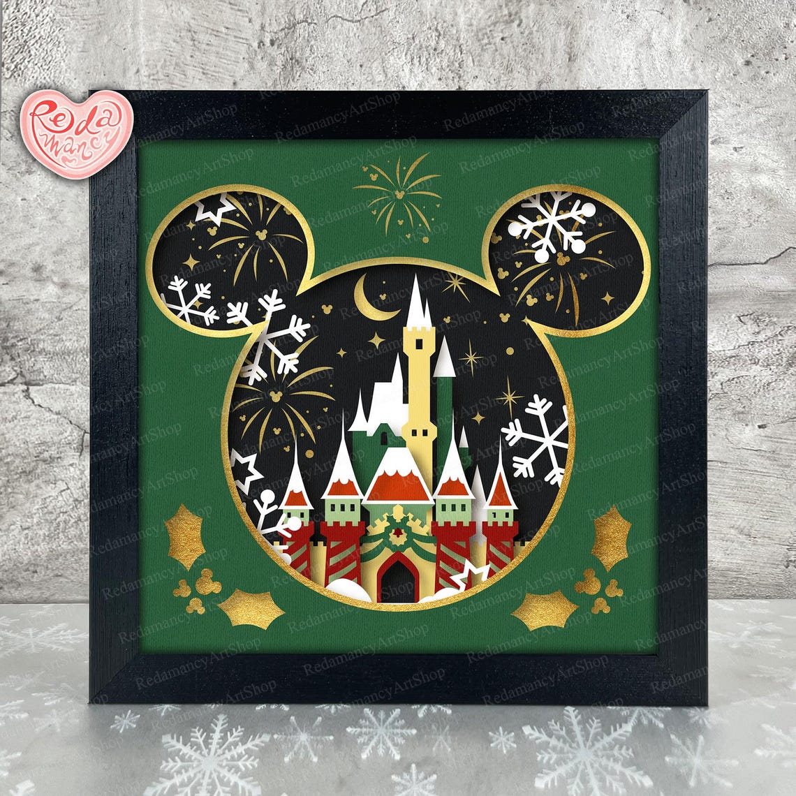 Winter Castle Shadow Box SVG, Svg for Cricut Projects, 3D Layered SVG ...