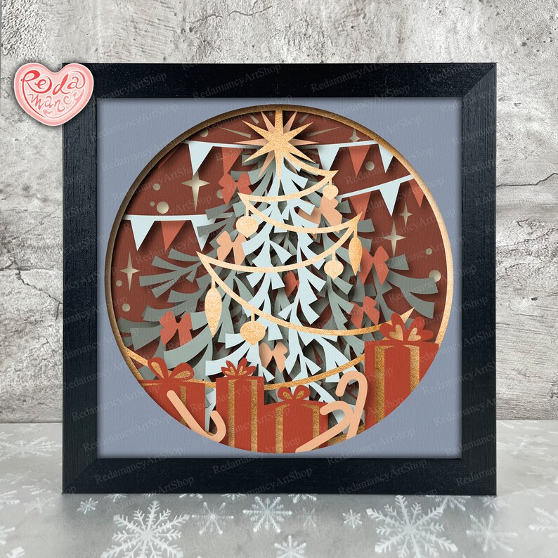 Christmas Tree Shadow Box SVG, Svg for Cricut Projects, 3D Layered SVG ...