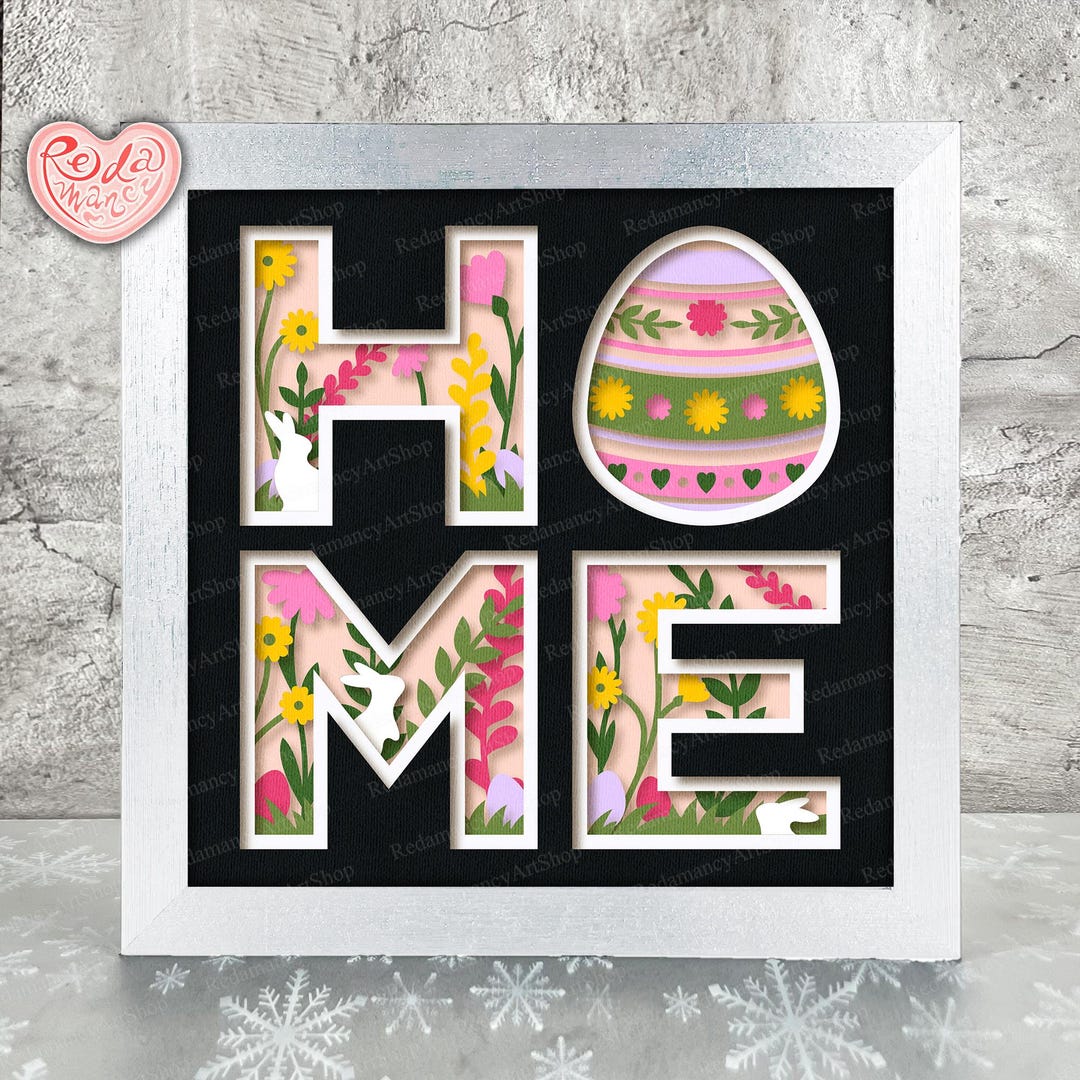 Easter Shadow Box SVG, Svg for Cricut Projects, 3D Layered SVG, Easter ...