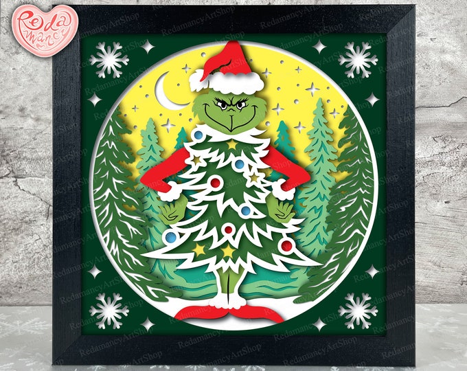 Grinch Shadow Box - Etsy