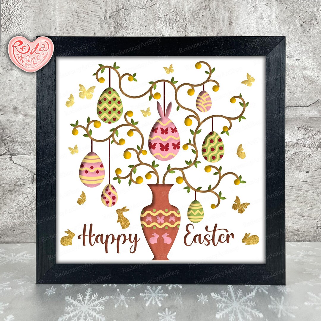 Easter Shadow Box SVG, Svg for Cricut Projects, 3D Layered SVG, Easter ...