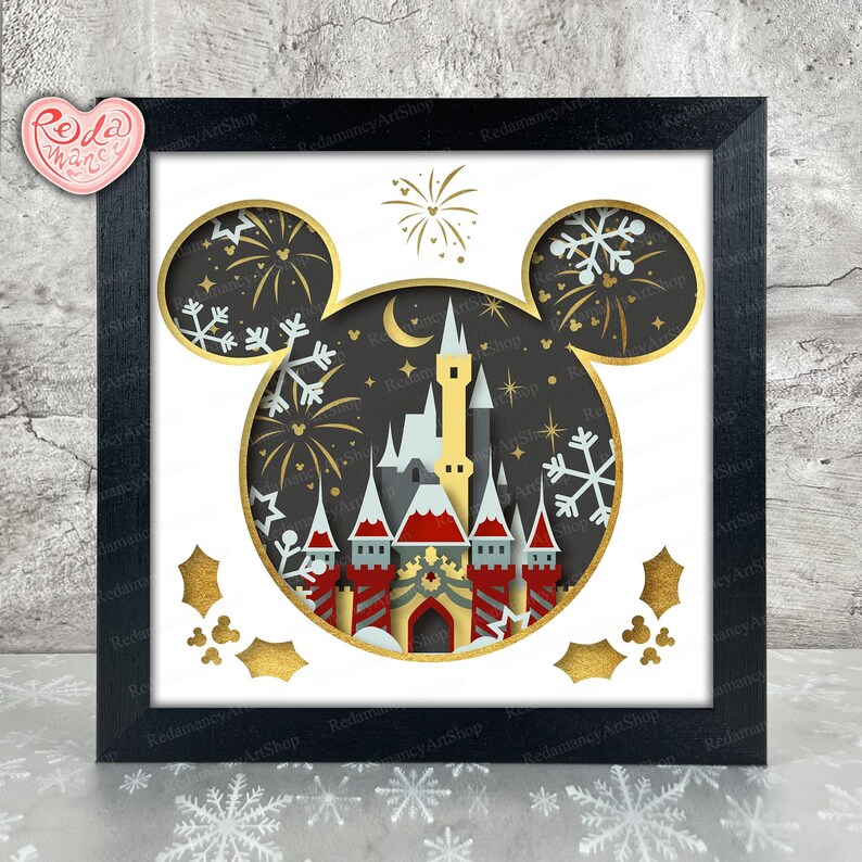 Winter Castle Shadow Box SVG, Svg for Cricut Projects, 3D Layered SVG ...