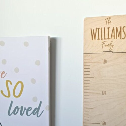 Wooden Family Height Chart Growth Chart Surname Height - Etsy Australia