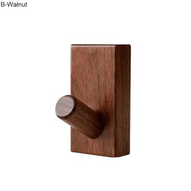 Natural Adhesive Wooden Coat Hook Back Door Hanger 3M Self - Etsy