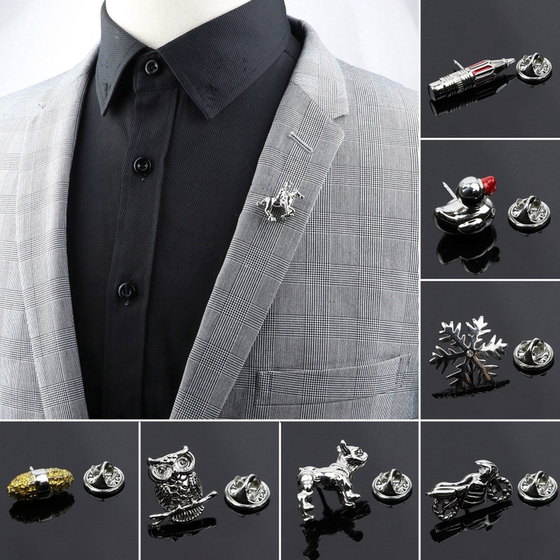 Lapel Pins Men's Advanced Chic Brooches Duck Pen Dog - Etsy