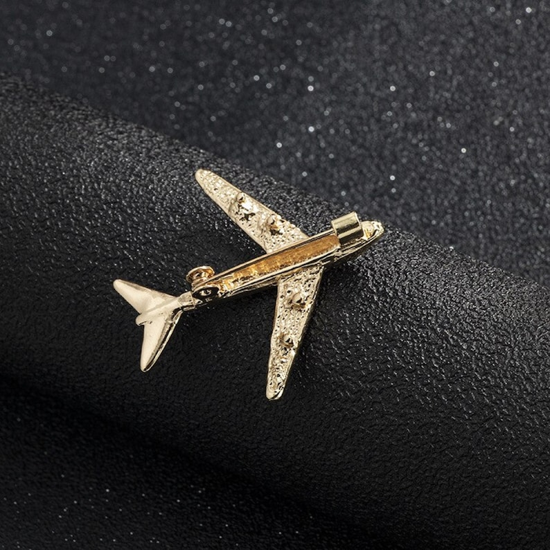 Crystal Airplane Brooch Pin Rhinestone Aircraft Lapel Pins and - Etsy