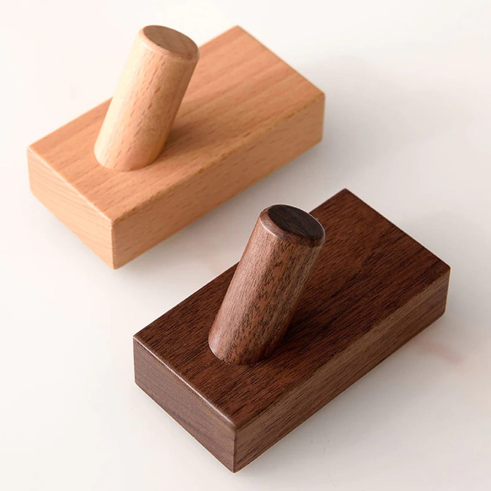 Natural Adhesive Wooden Coat Hook Back Door Hanger 3M Self - Etsy