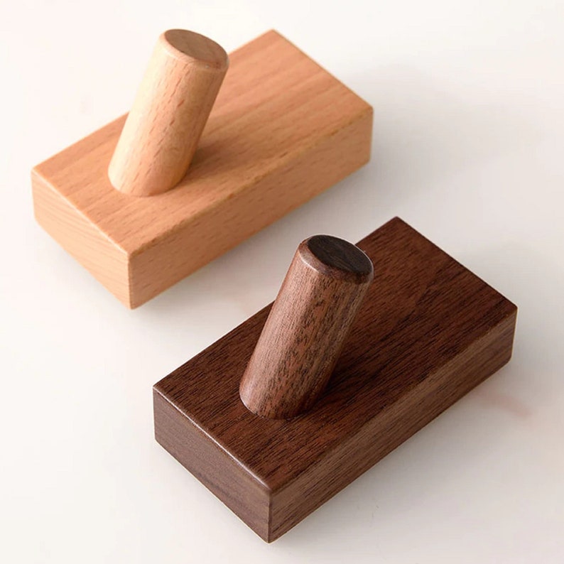 Natural Adhesive Wooden Coat Hook Back Door Hanger 3M Self - Etsy